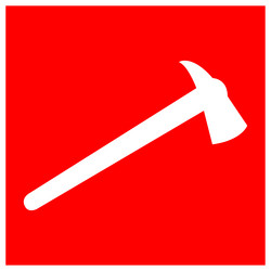 Symbol emergency fire alarm sign isolate on white Vector Image