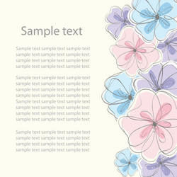 Floral document template Royalty Free Vector Image