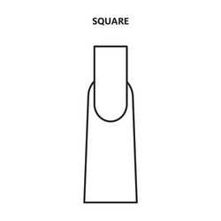 Nail shape outline icon Royalty Free Vector Image