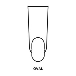 Nail shape outline icon Royalty Free Vector Image