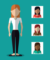 People profile design Royalty Free Vector Image