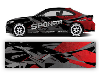 Racing car wrap purple design custom livery Vector Image