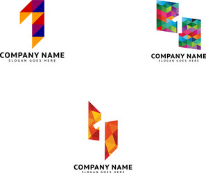 Number one logo 1 template Royalty Free Vector Image