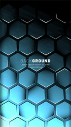 Vertical hexagon background gradient color light Vector Image