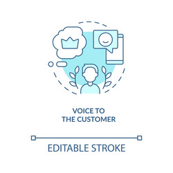 Voice to customer concept icon Royalty Free Vector Image