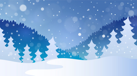 Winter tree theme image 2 Royalty Free Vector Image