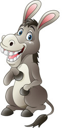Cartoon funny donkey Royalty Free Vector Image