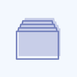 Icon tabs suitable for web interface symbol long Vector Image