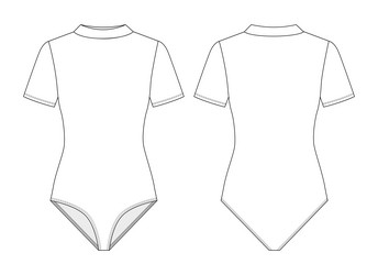 Off-the-shoulder bodysuit technical fashion Vector Image
