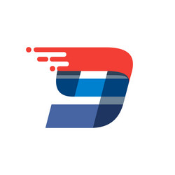 Number one fast speed motion logo Royalty Free Vector Image