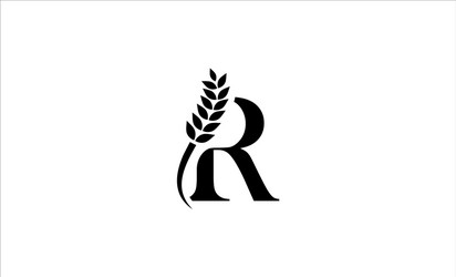 Wheat logo letter p Royalty Free Vector Image - VectorStock