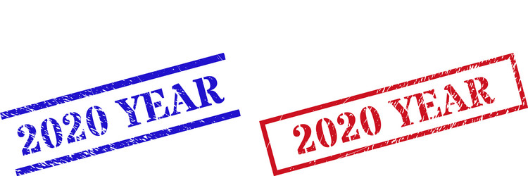 1 year textured scratched seal stamps Royalty Free Vector