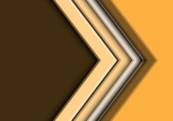 Abstract yellow arrow on gray design modern Vector Image