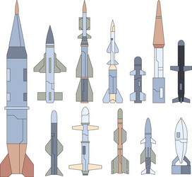 Air defense icon monochrome simple line weapon Vector Image