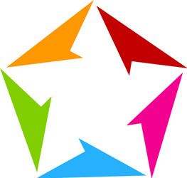 Color star logo icon design Royalty Free Vector Image