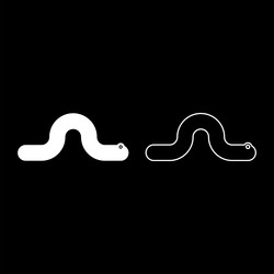 Creeping worm earthworm crawling invertebrate Vector Image