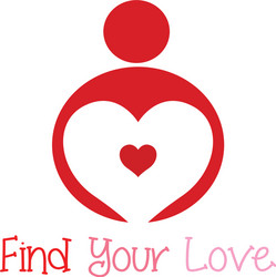 Find your love Royalty Free Vector Image - VectorStock
