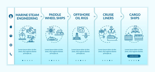 Marine engineering infographic template passenger Vector Image
