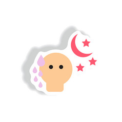 Paper sticker various symptoms Royalty Free Vector Image