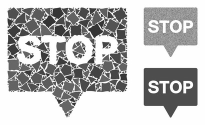 Stop banner framed icon Royalty Free Vector Image