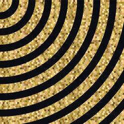 Yellow pixelated background with dots pattern Vector Image