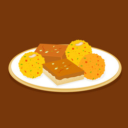 Image of indian sweets Royalty Free Vector Image