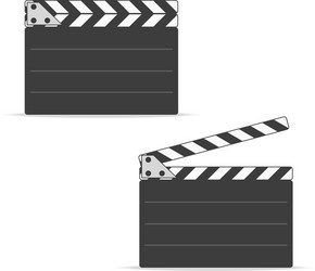 Movie time clapper board Royalty Free Vector Image
