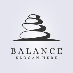 Balance stone balancing stones logo vintage design