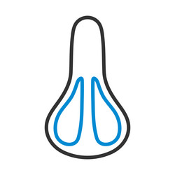 Bike seat icon top view Royalty Free Vector Image