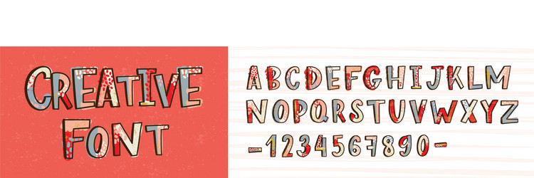 Handwritten font lettering alphabet english Vector Image