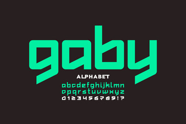 Vibrate style font design alphabet letters Vector Image