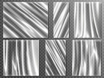 Realistic plastic wrap texture polyethylene cover Vector Image