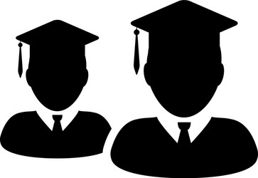 Academic icon male group students person Vector Image