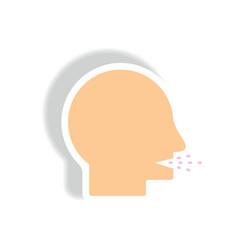 Paper sticker various symptoms Royalty Free Vector Image