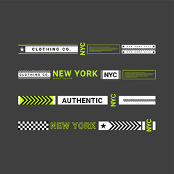 Simple city slogan strip design perfect Royalty Free Vector