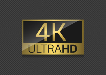 4k ultra hd symbol Royalty Free Vector Image - VectorStock