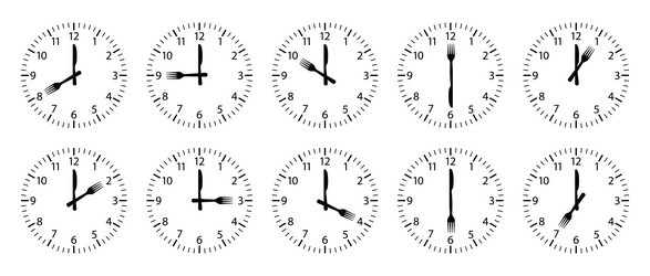 Breakfast Clock Time Vector Images (over 3,100)