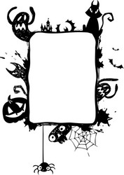 Halloween frame Royalty Free Vector Image - VectorStock