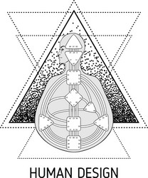 Human Design Bodygraph Chart Royalty Free Vector Image