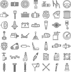 Preventive maintenance solid icon set Royalty Free Vector