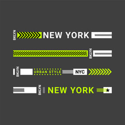 Simple city slogan strip design perfect Royalty Free Vector