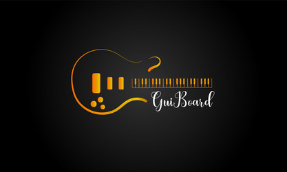 Basic rgb music logo guitar and note Royalty Free Vector