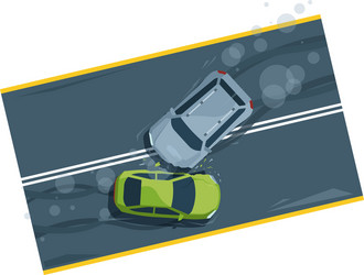 City vehicles top view flat set Royalty Free Vector Image