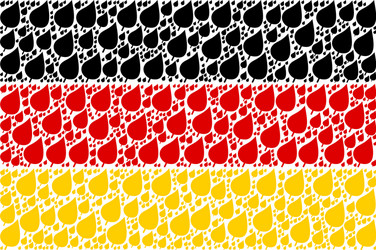 German flag collage of flower icons Royalty Free Vector