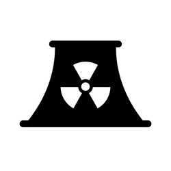 Nuclear power plant icon or reactor Royalty Free Vector