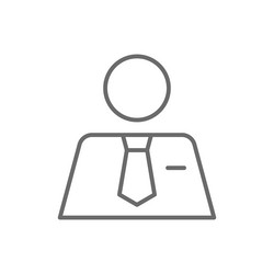Business man icon with black outline Royalty Free Vector