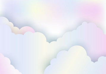 Paper cut and craft background with clouds Vector Image