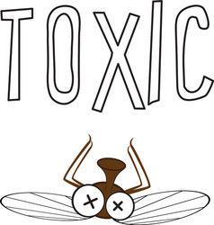 Dead cartoon fly Royalty Free Vector Image - VectorStock