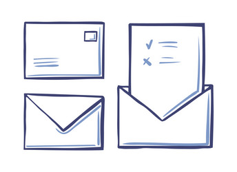 Front and back manila envelope with place Vector Image