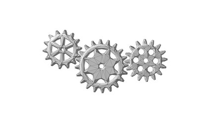 3d gear work progress concept wheel industry Vector Image
